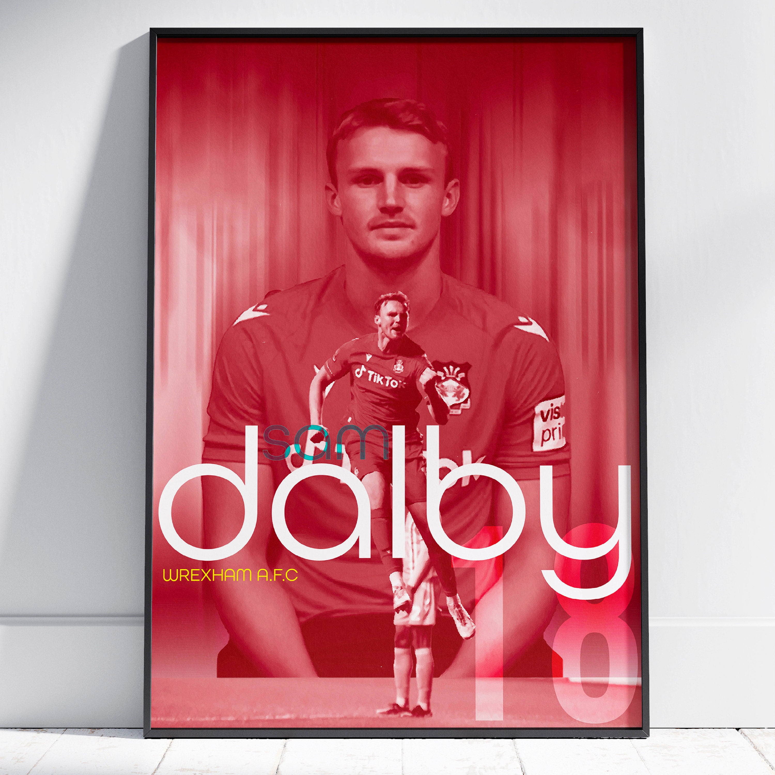POSTER Sam Dalby Wrexham AFC Vector Poster | Soccer | Football Art ...
