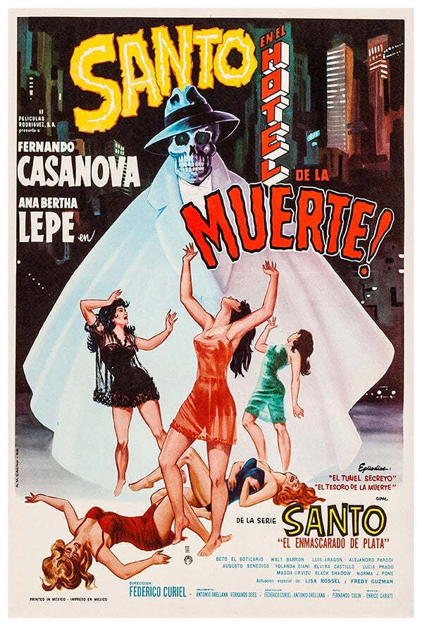 POSTER Santo in the Hotel of the Dead - Lucha Mexican Wrestling Horror ...
