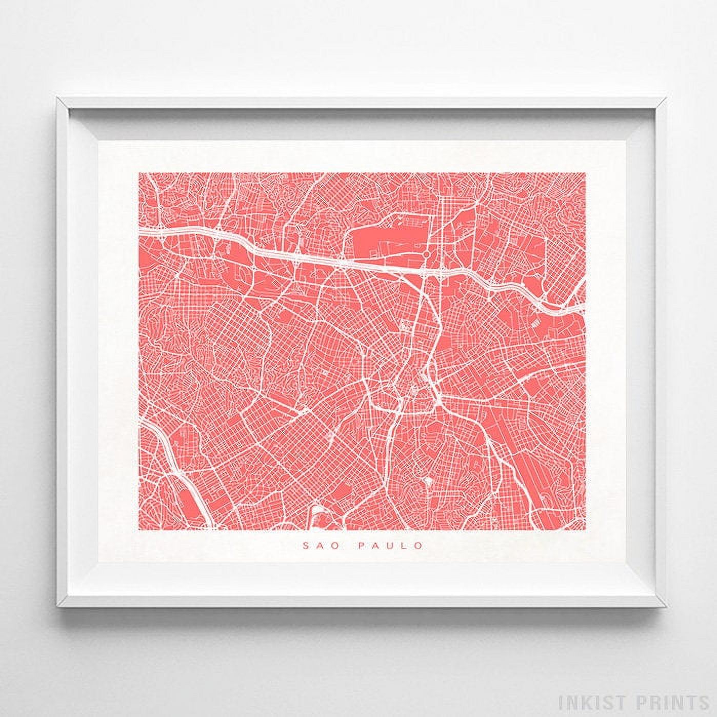 POSTER Sao Paulo Map, Brazil Print, Sao Paulo Poster, Brazilian Art ...
