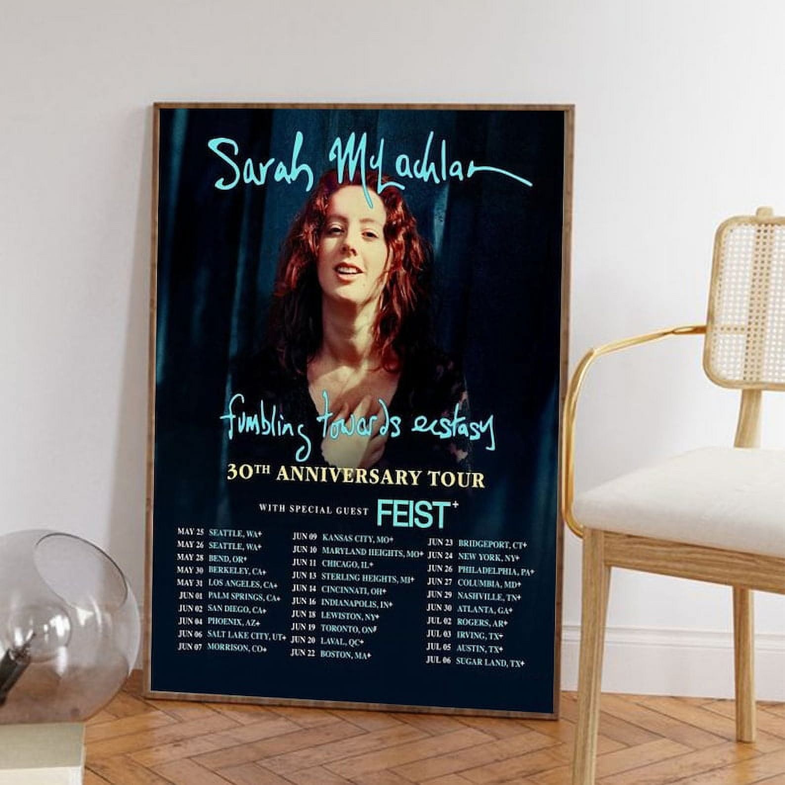 POSTER Sarah McLachlan Fumbling Towards Ecstasy 30th Anniversary Tour 2024 Posters-UNFRAMED ...