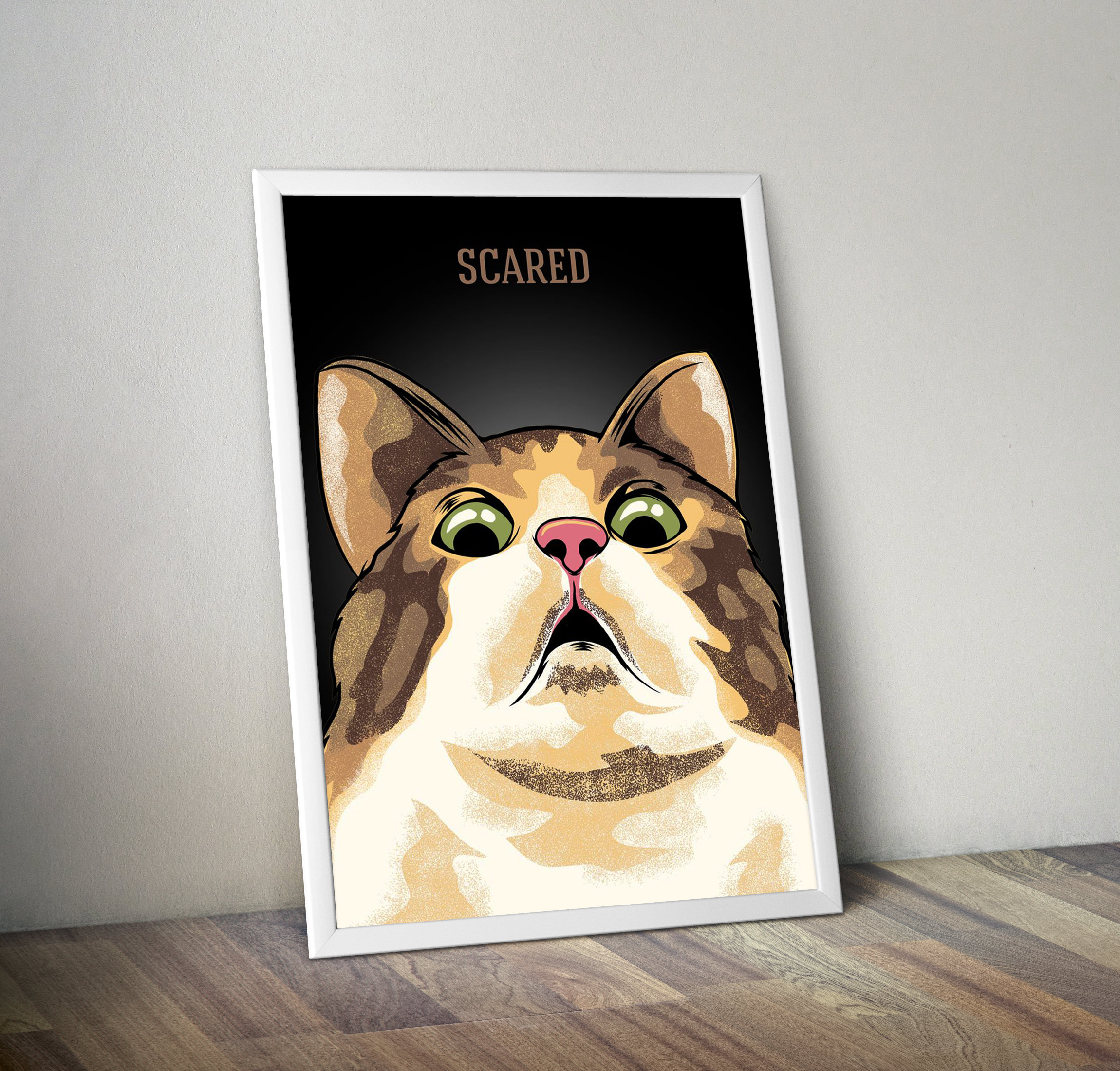 POSTER Scared Cat Meme Poster Funny Memes Funny Present Meme Poster ...
