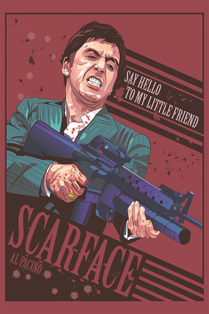 POSTER Scarface Classic Movie Silk Print New Painting Wall Home Decor ...