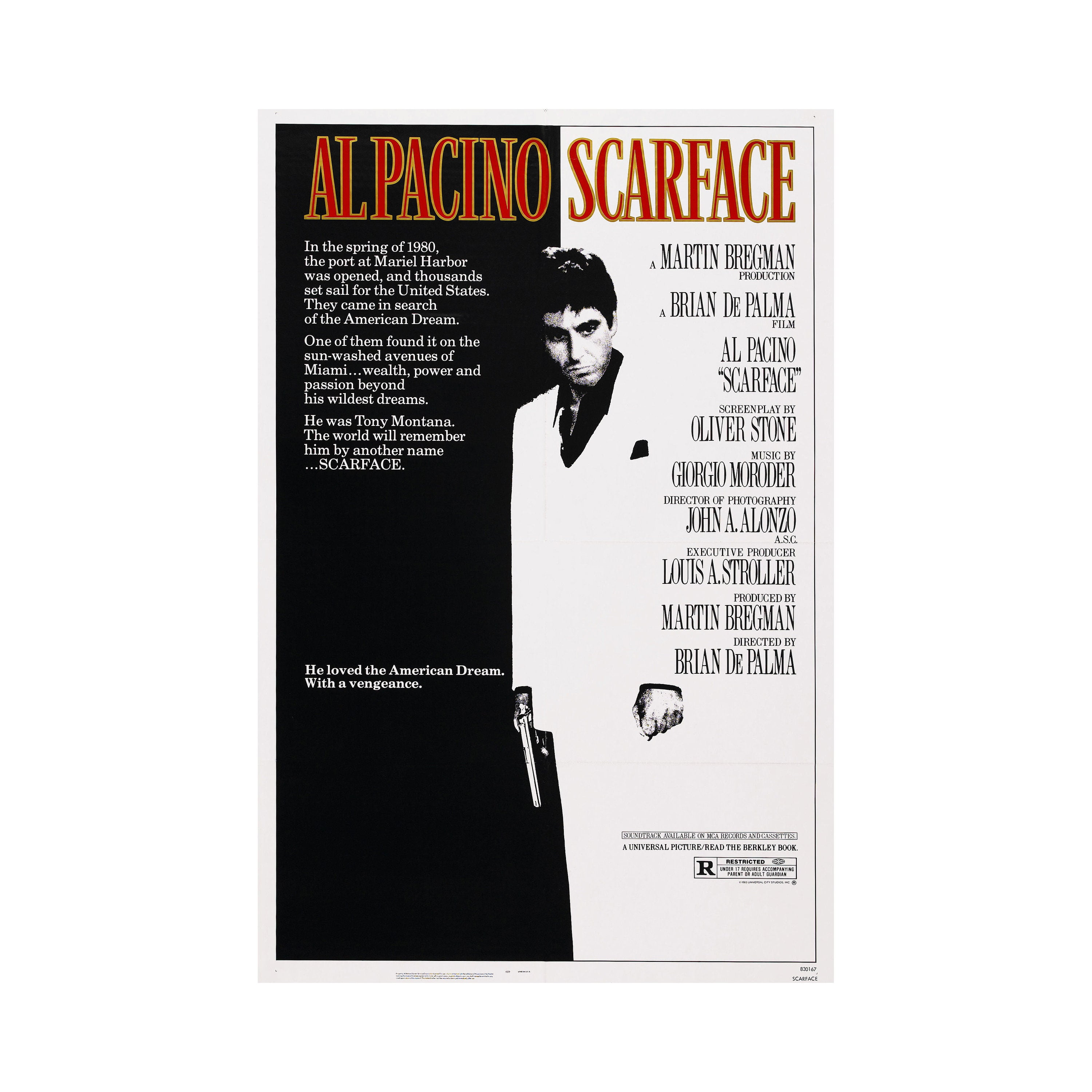 POSTER Scarface Movie Poster Quality Glossy Print Photo Wall Art Al ...