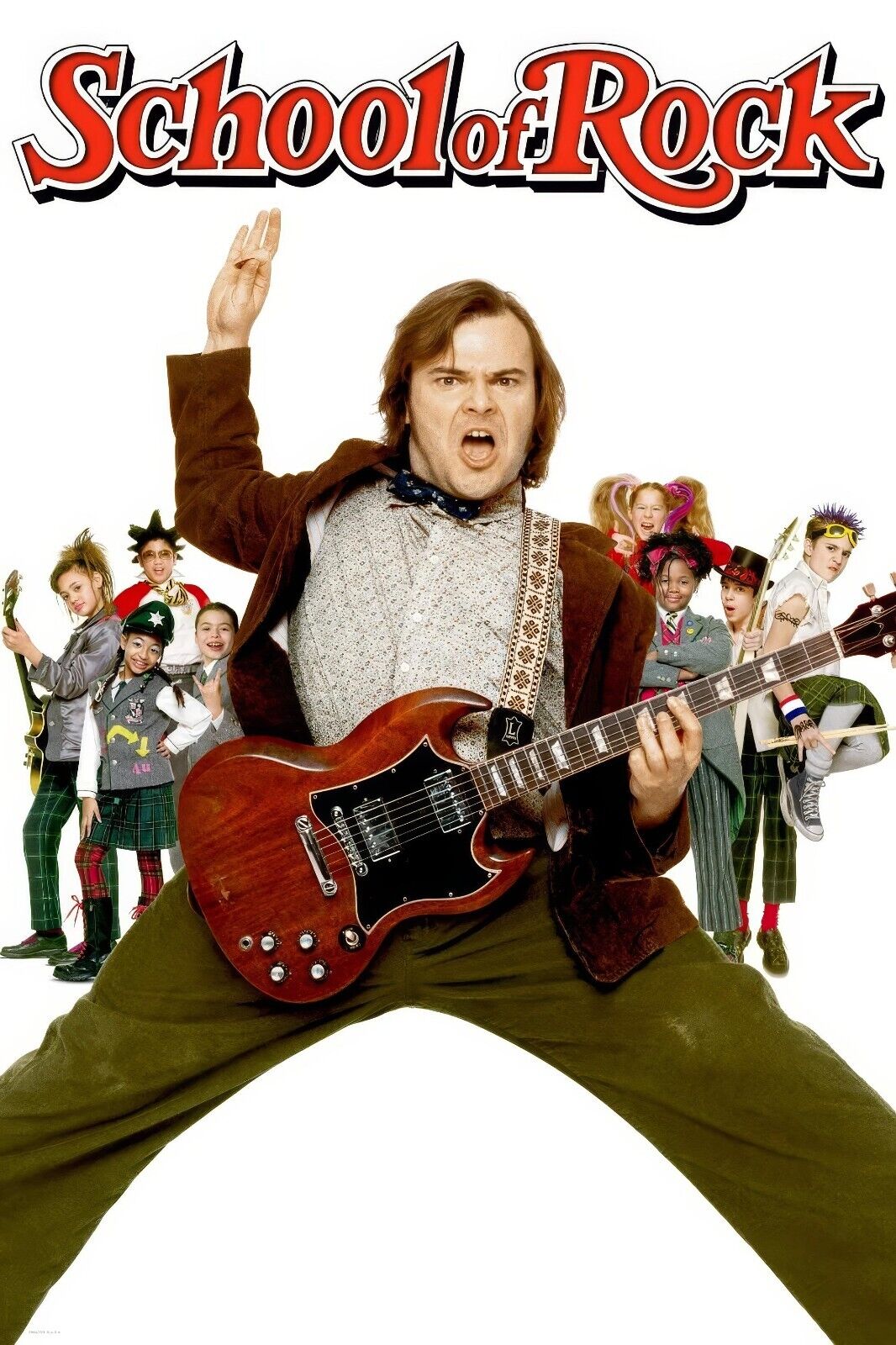 POSTER School of Rock Poster- Jack Black, 2003, 4K Ultra HD nickelodeon disney-8x12-UNFRAMED ...