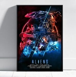 POSTER Sci-Fi Alien-Inspired Poster, Xenomorph Design, Rolled Print ...