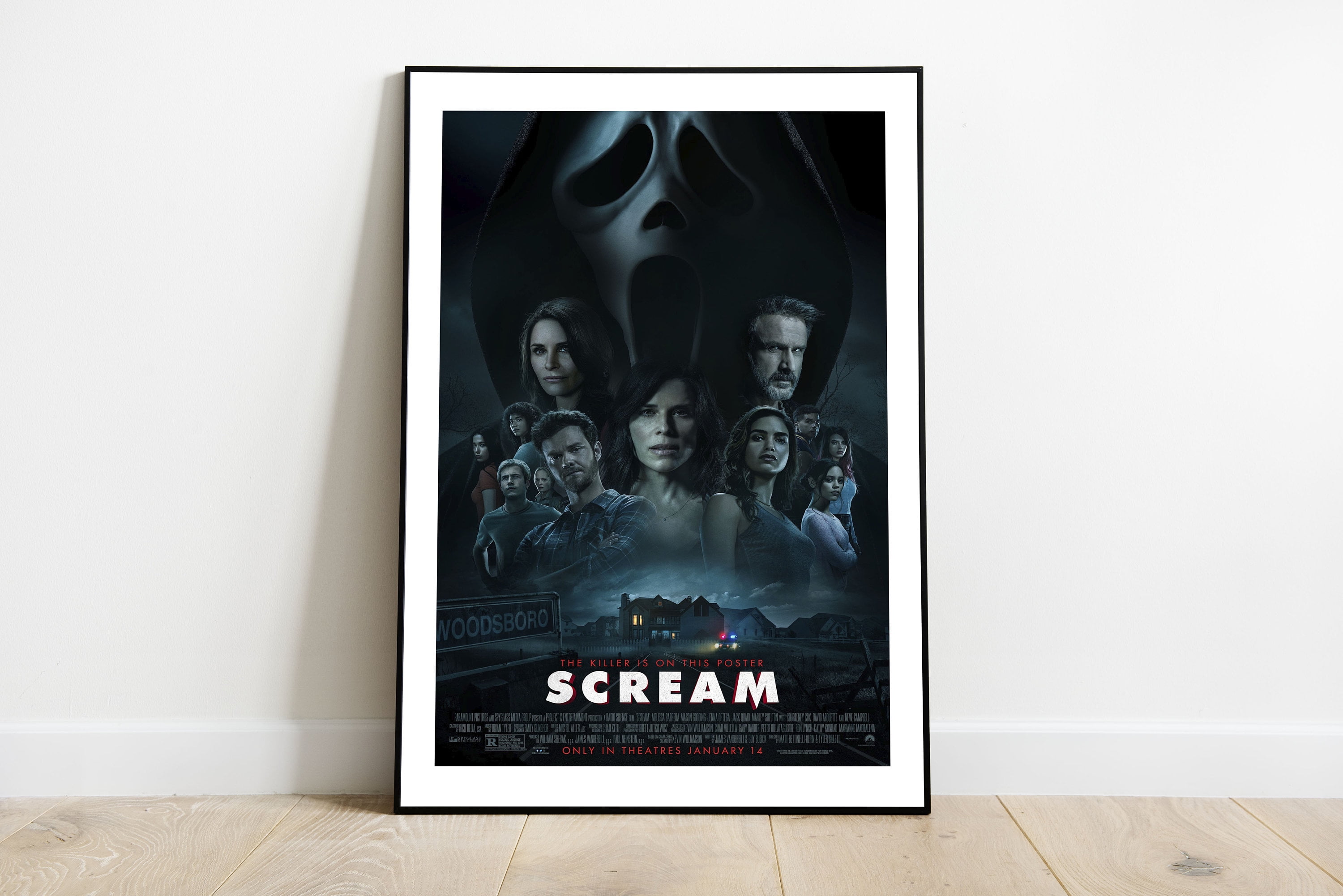 POSTER Scream Poster, Scream 5 Movie Poster, Wall Art, Wall Decor ...