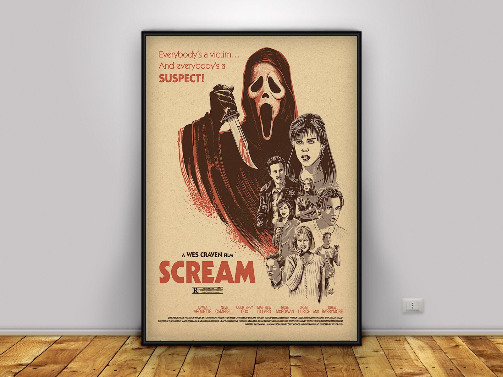 POSTER Scream Poster, Wall Art, Wall Prints, Home Decor, Kraft Paper ...
