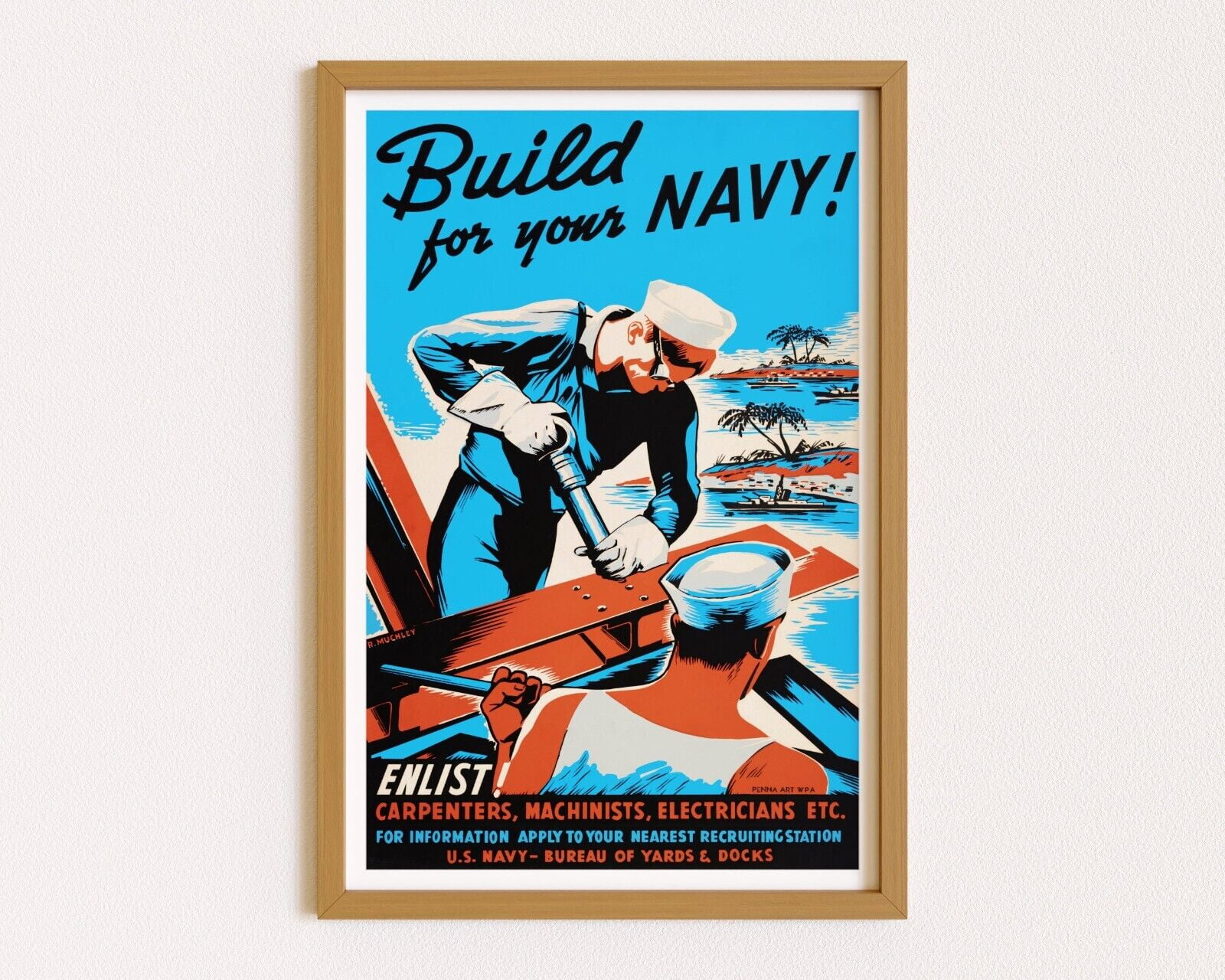 POSTER Seabees Poster Navy Propaganda Poster Retro Poster Ad Poster ...