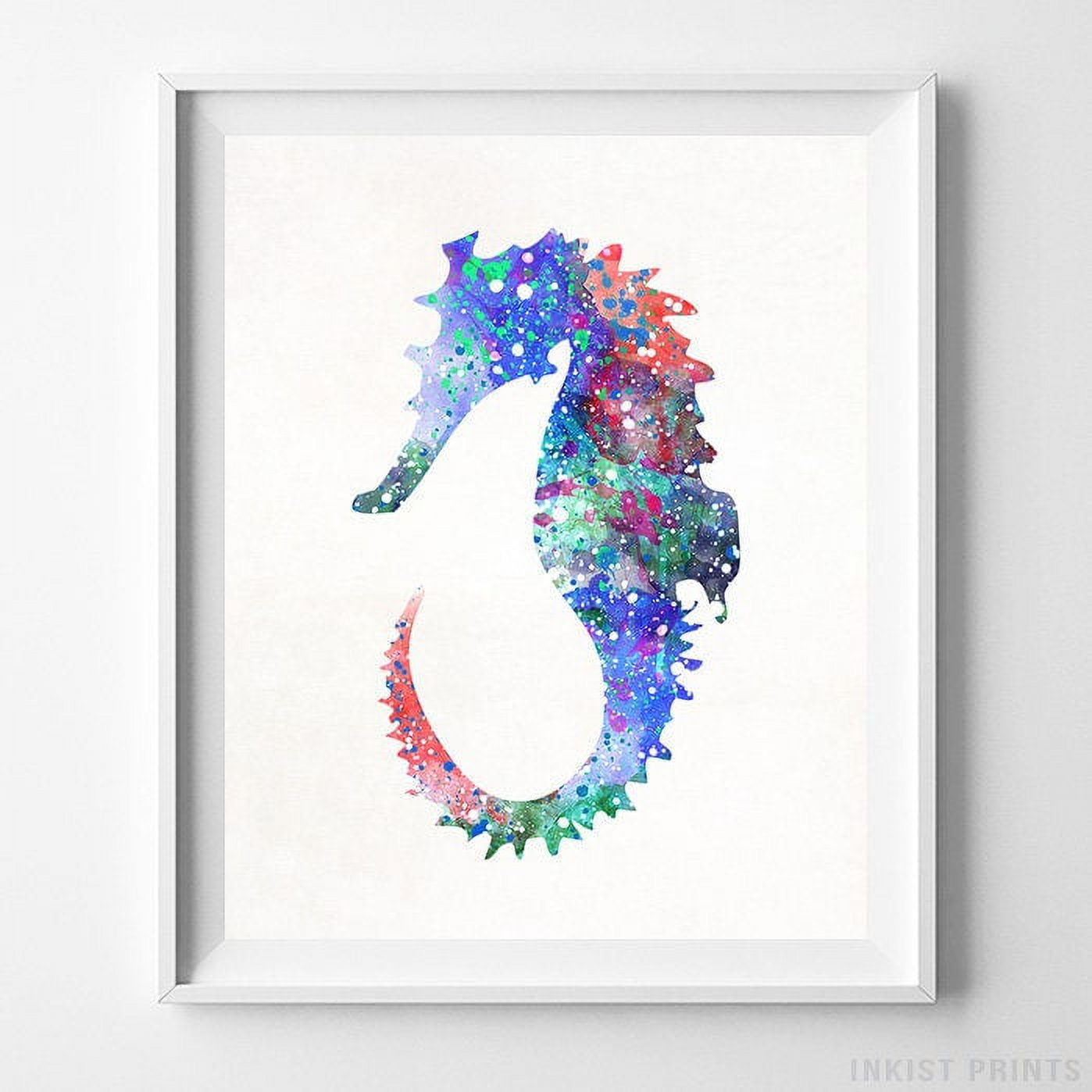 POSTER Seahorse Art, Seahorse Print, Seahorse Poster, Watercolor ...