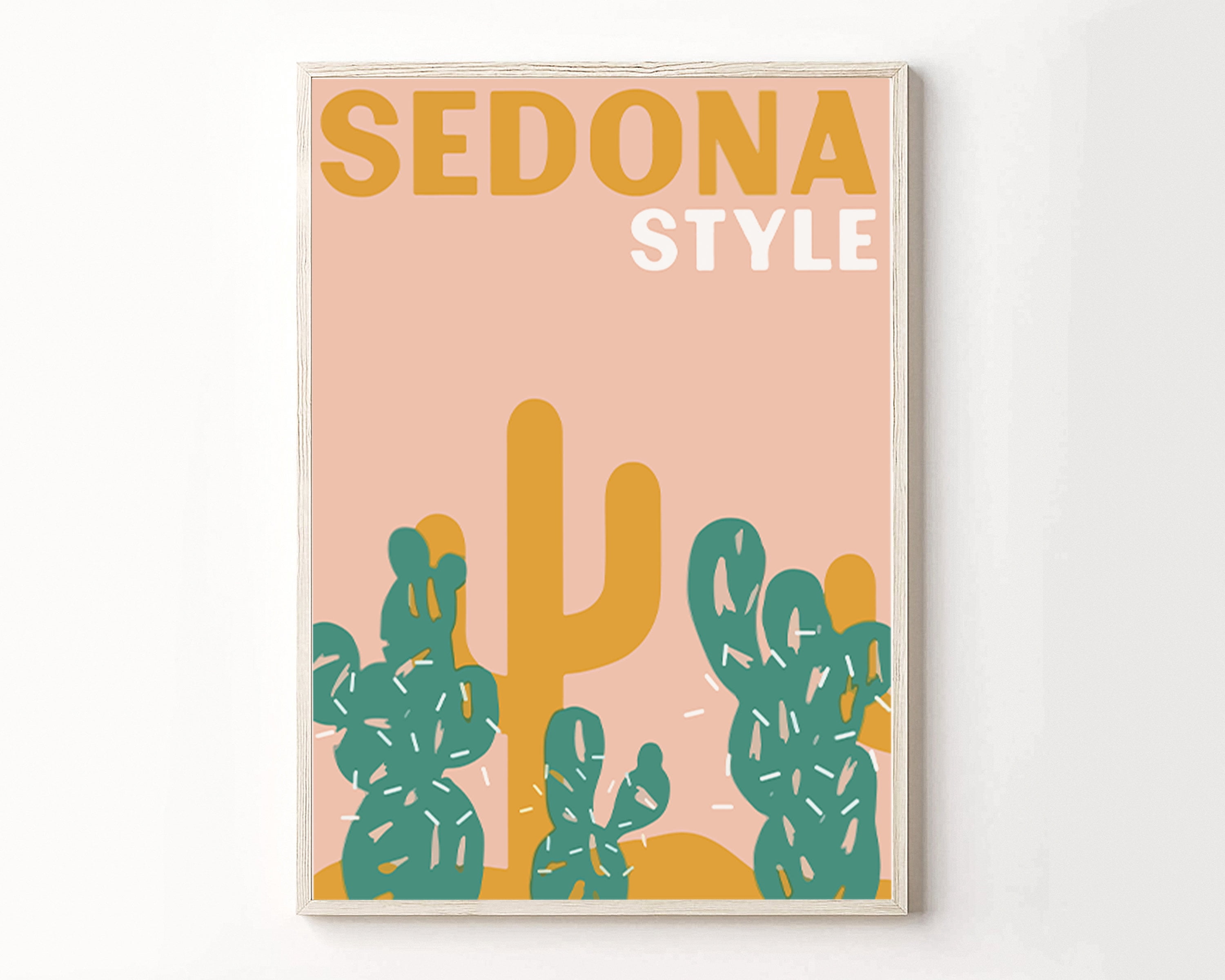 POSTER Sedona Poster, Arizona Art Print, Assouline, Pastel Color Print ...