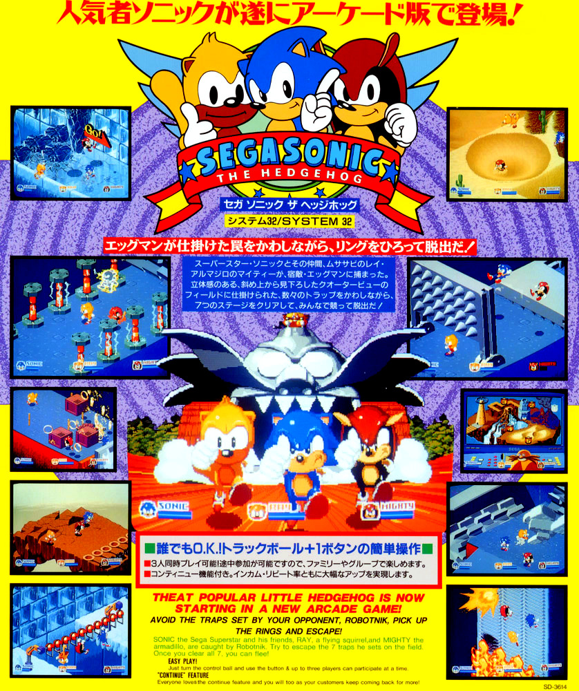 POSTER Sega Sonic The Hedgehog Arcade Poster-24x36-UNFRAMED - Walmart.com