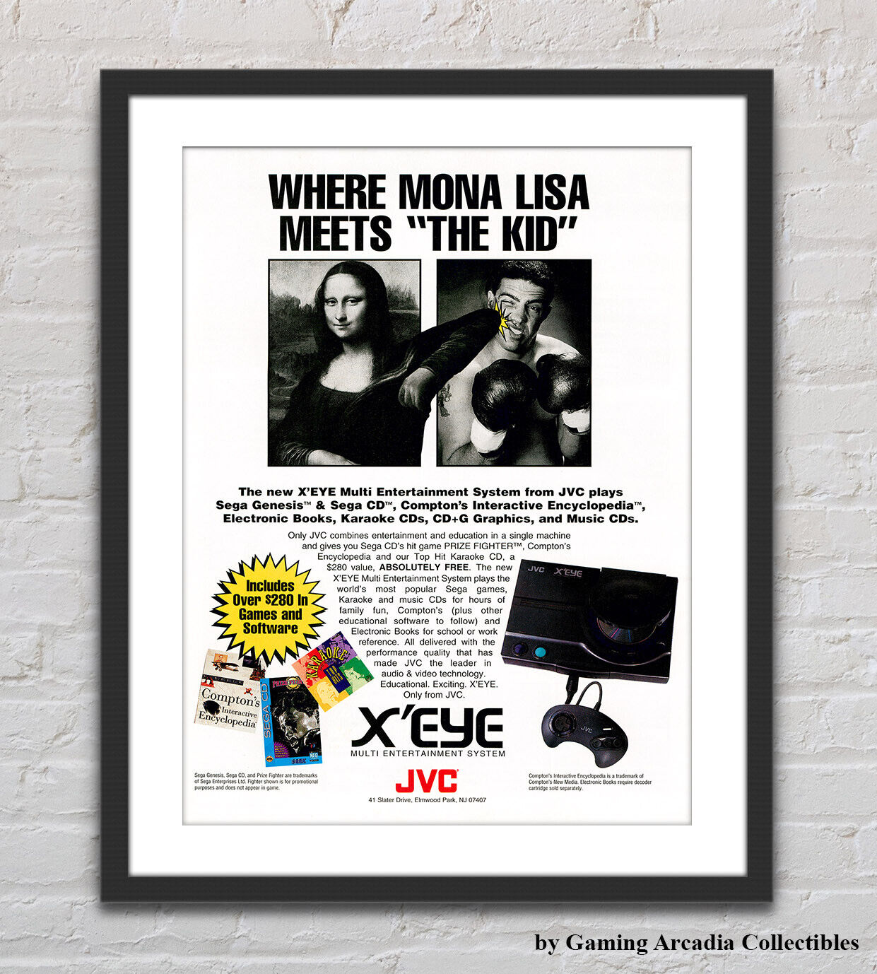 POSTER Sega X-Eye JVC Genesis CD Console System Poster-24x36-UNFRAMED ...