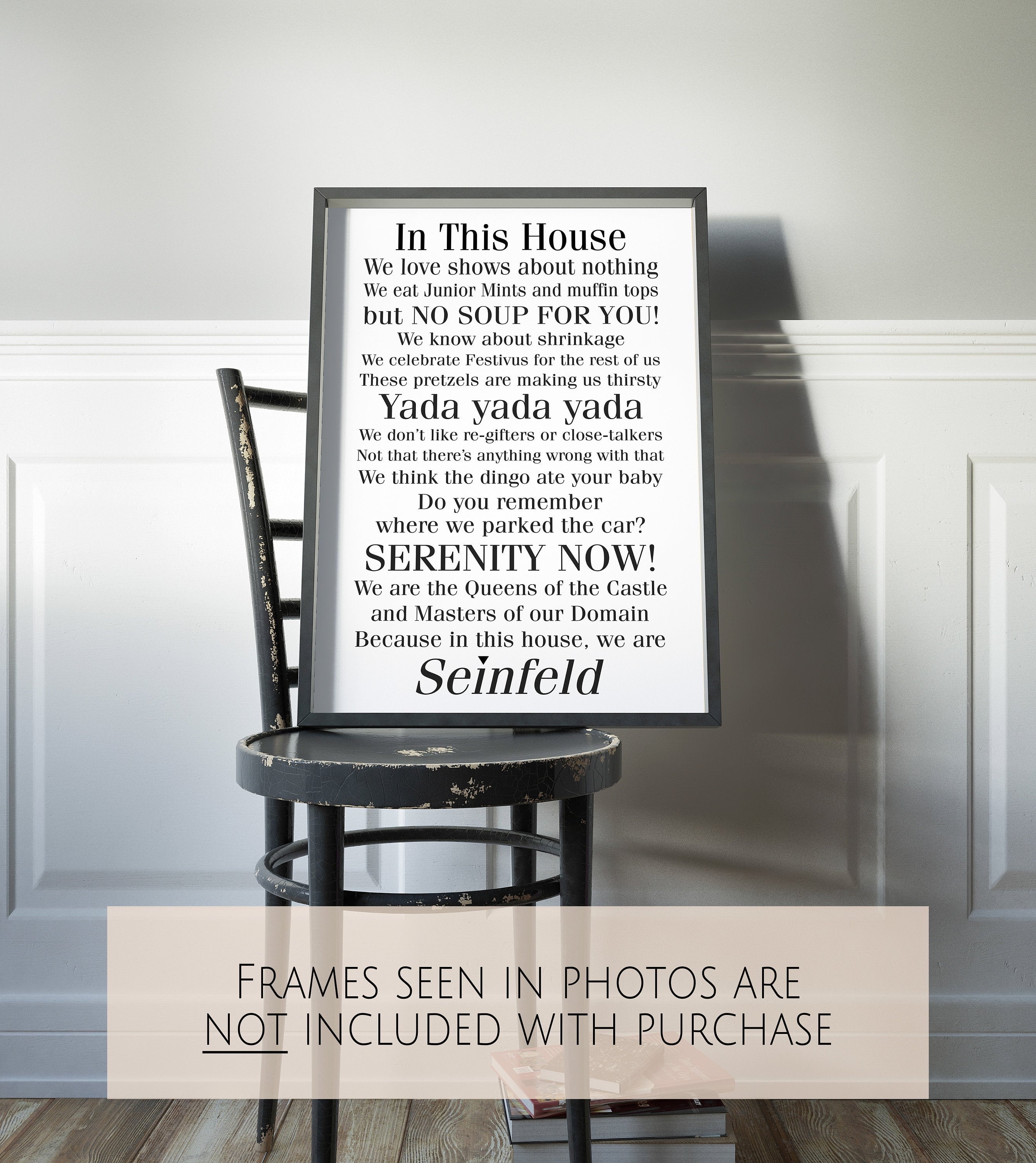 POSTER Seinfeld Poster seinfeld tv show print In this house Seinfeld ...