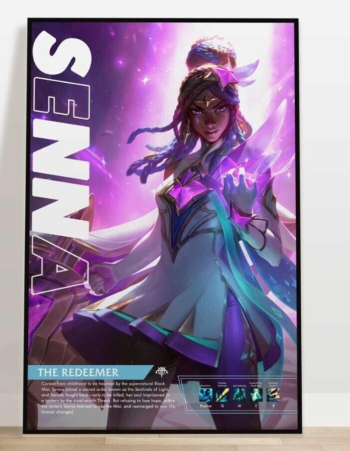 POSTER Senna | Custom League of Legends Poster-8x12-UNFRAMED - Walmart.com