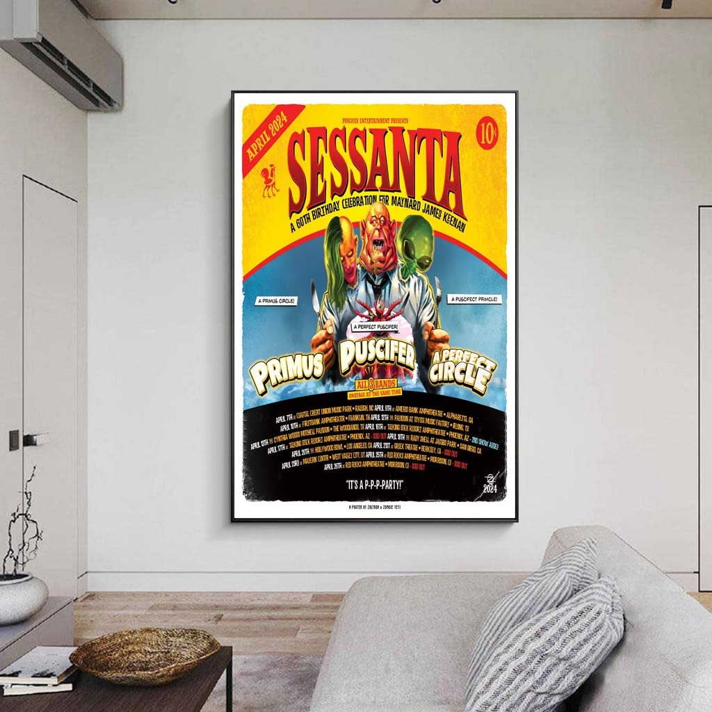 POSTER Sessanta, puscifer, a perfect circle and primus April 2024 tour ...