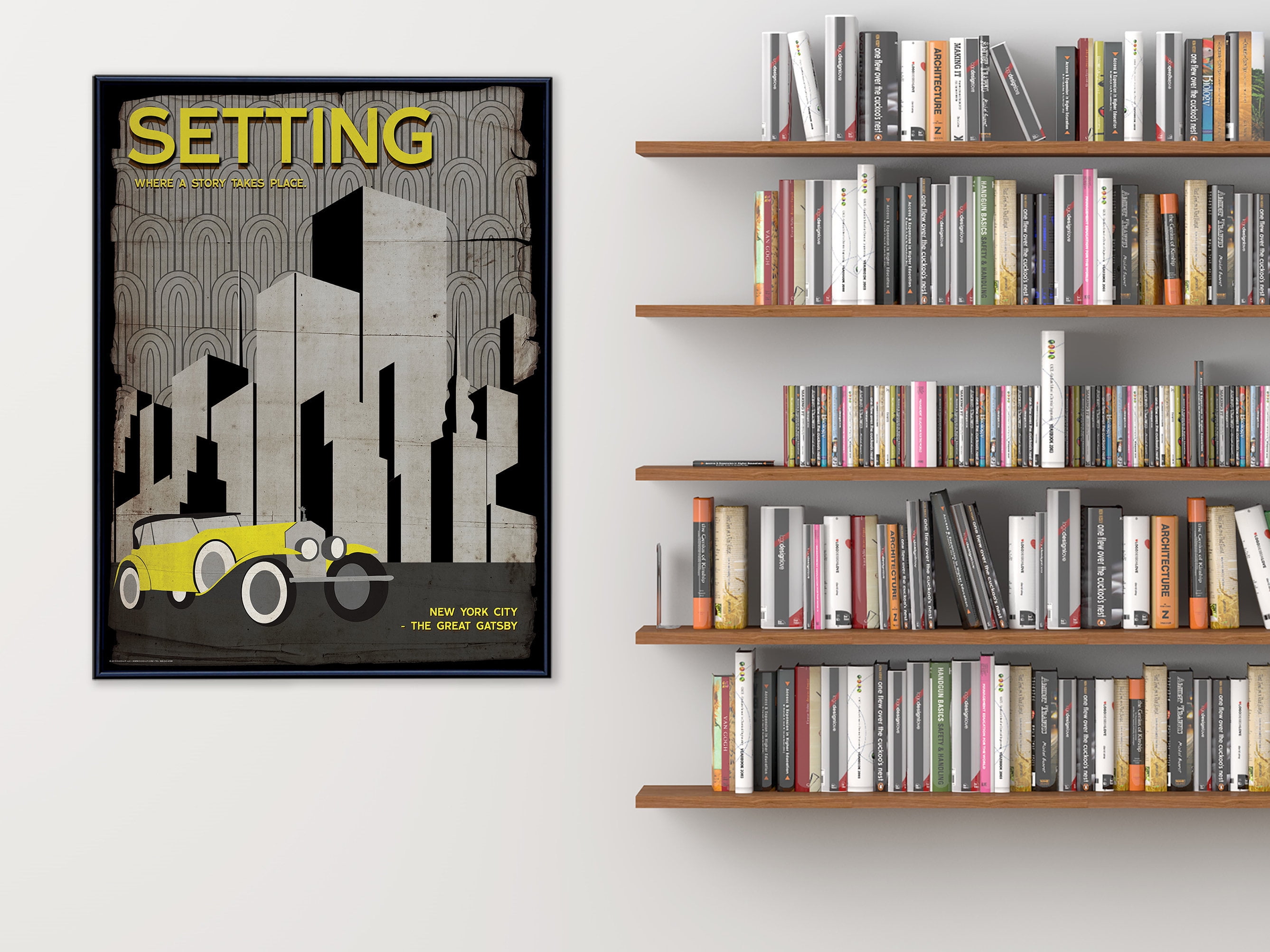 POSTER Setting Literary Element of a Novel. Educational Classroom ...