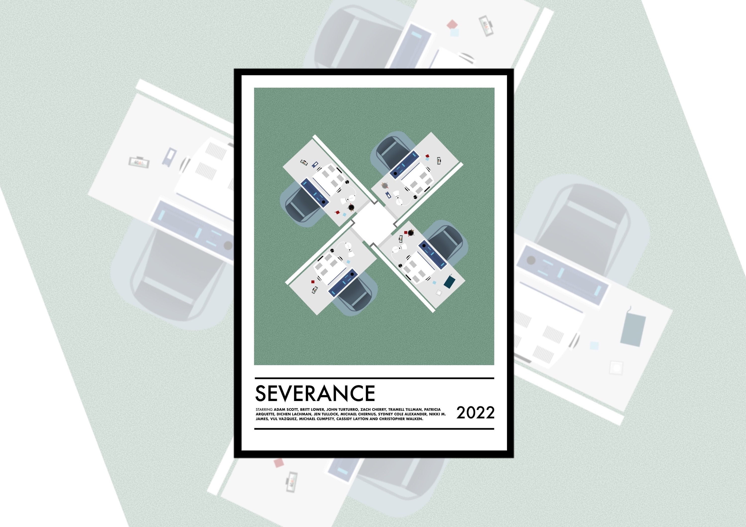 POSTER Severance 2022 Inspired Minimalist Print, Alternative TV Poster ...