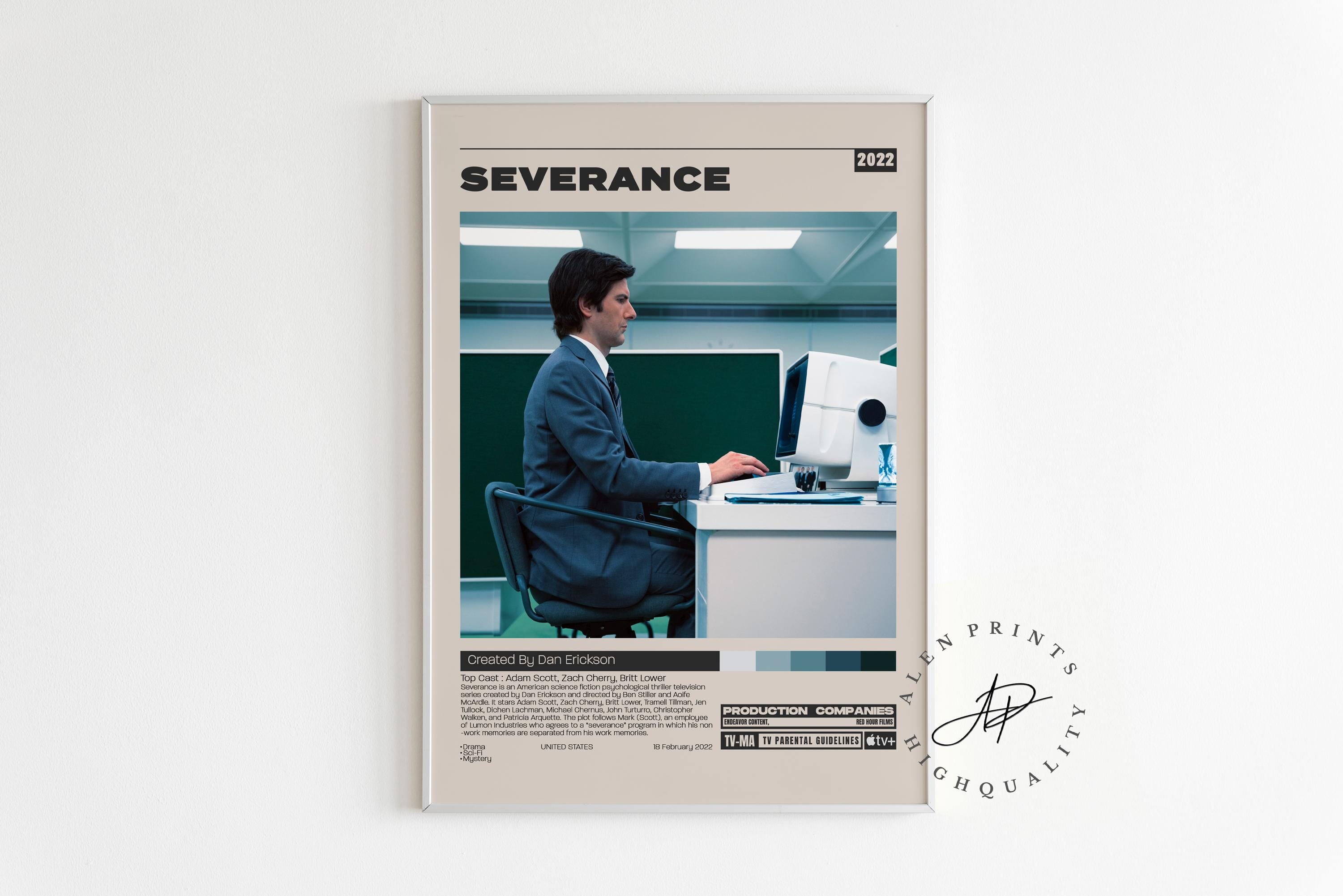 POSTER Severance Poster, Dan Erickson, Minimalist Tv Series, Vintage ...