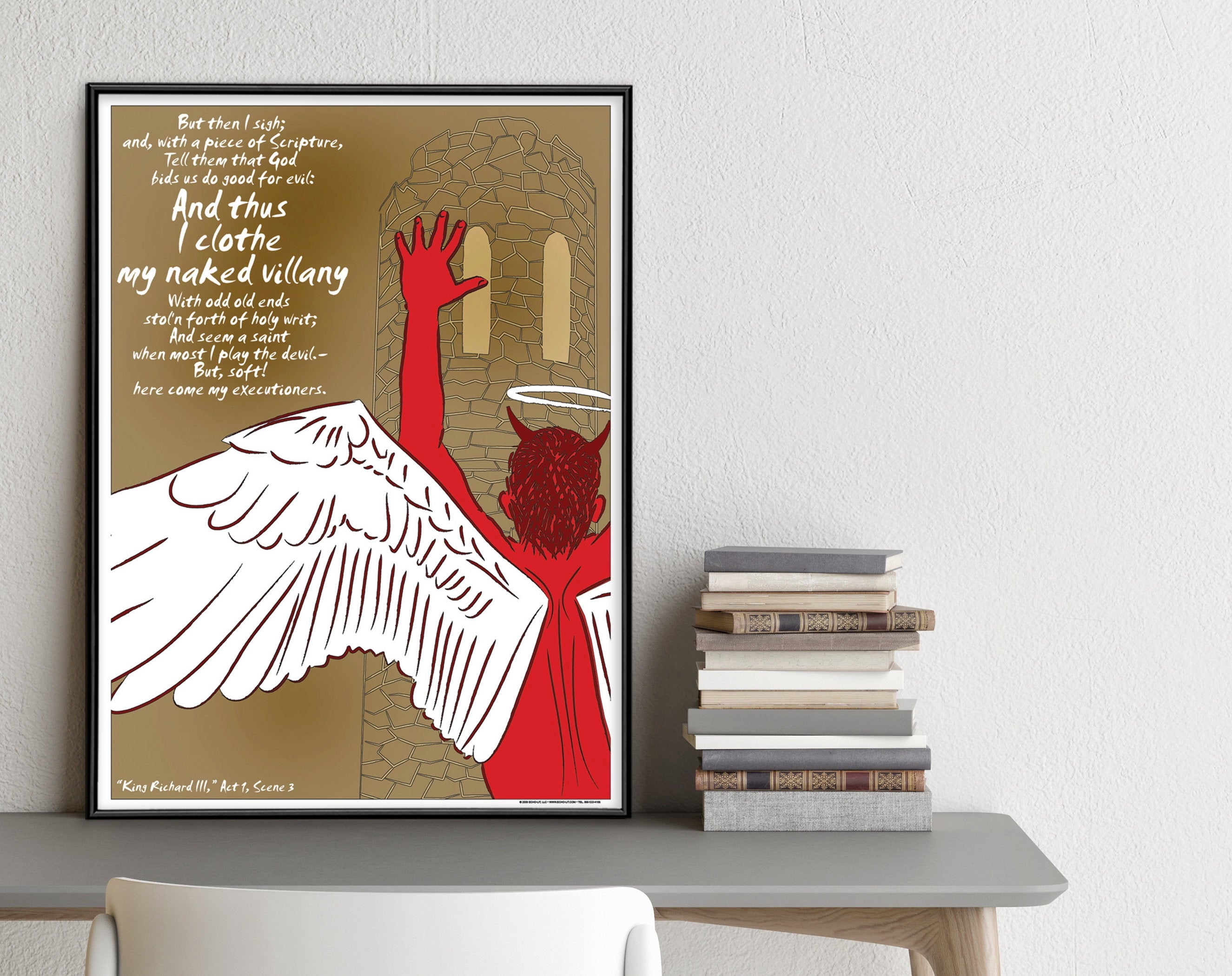 POSTER Shakespeare King Richard III. Literary Quote Art Print ...