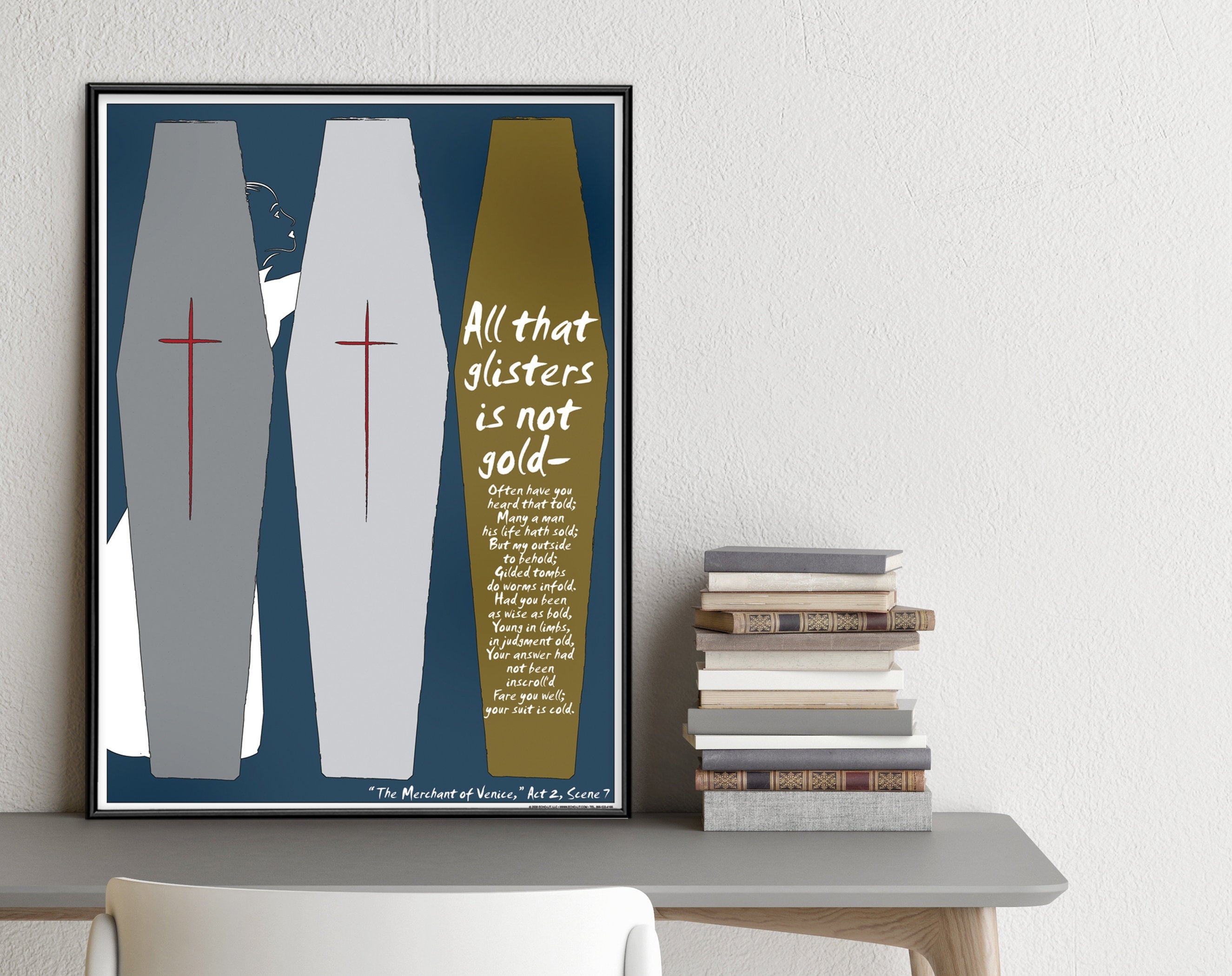 POSTER Shakespeare Merchant of Venice. Literary Quote Art Print ...