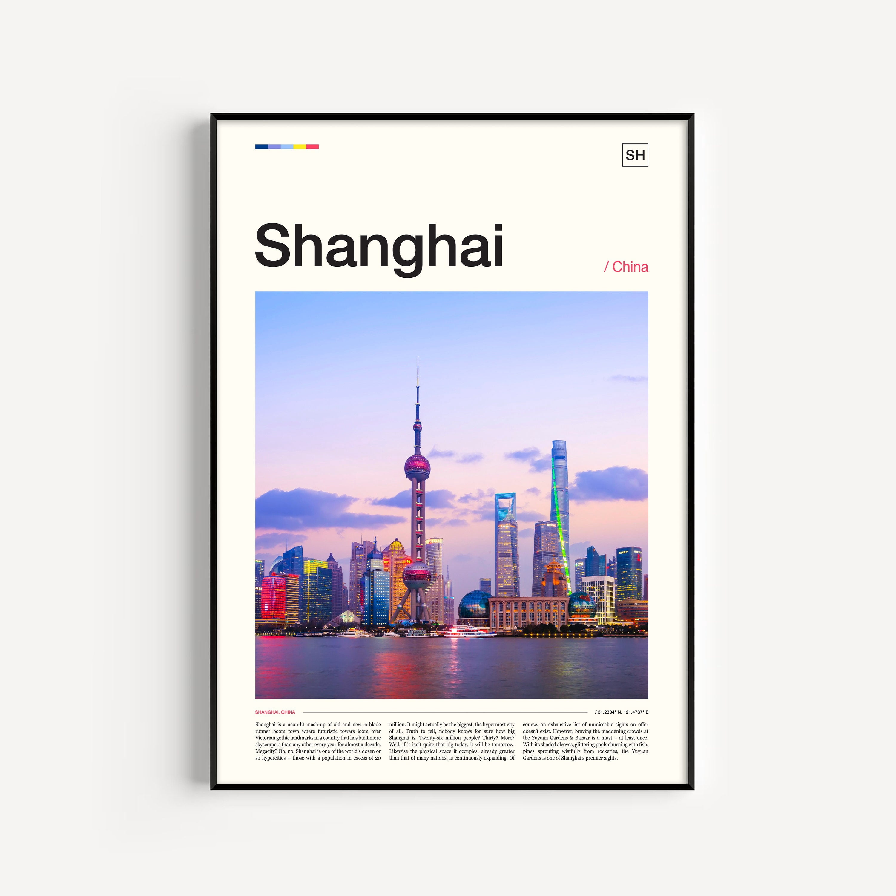 POSTER Shanghai Print, Shanghai Poster, Shanghai Art Print, Shanghai ...