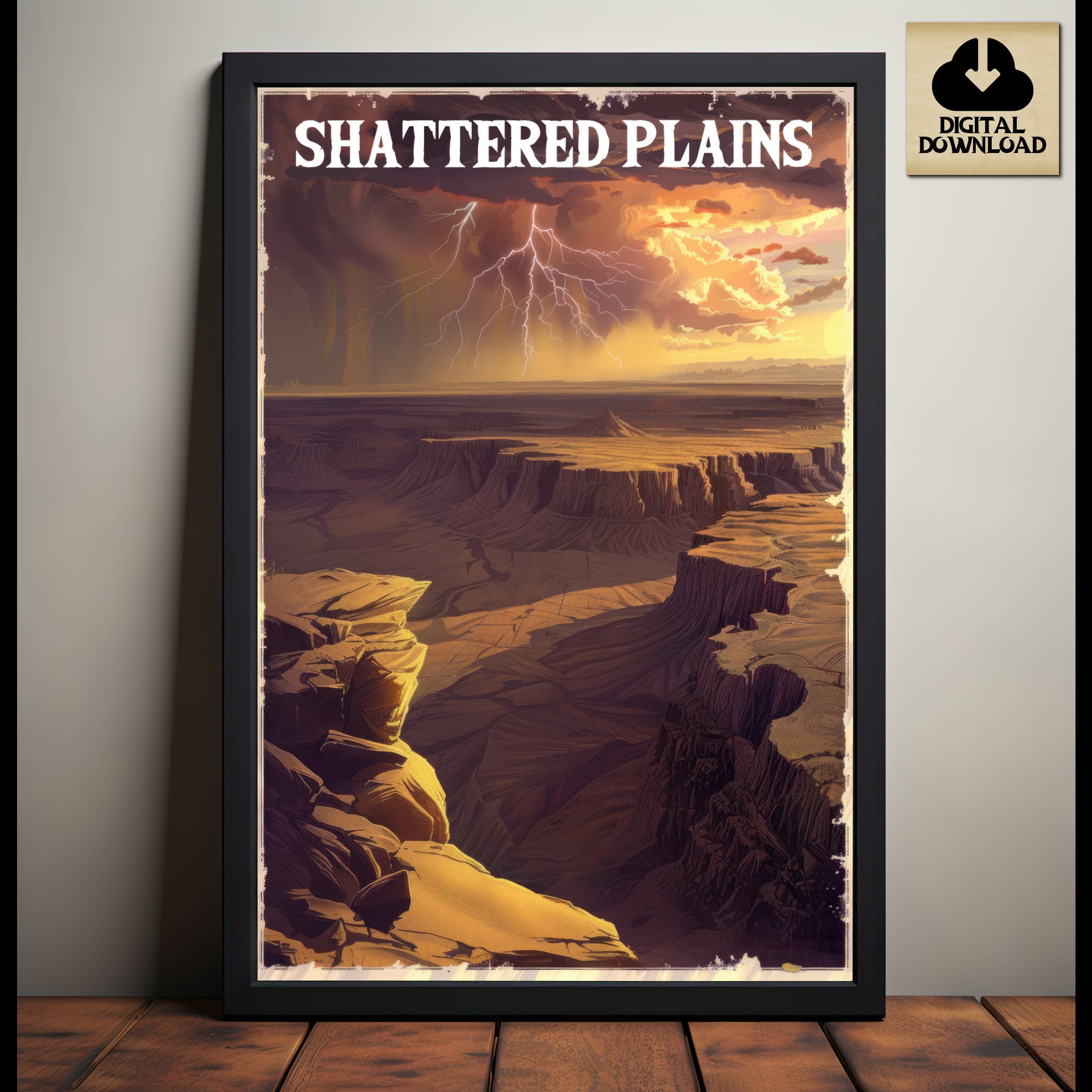 POSTER Shattered Plains Poster, Brandon Sanderson's Stormlight Archive ...