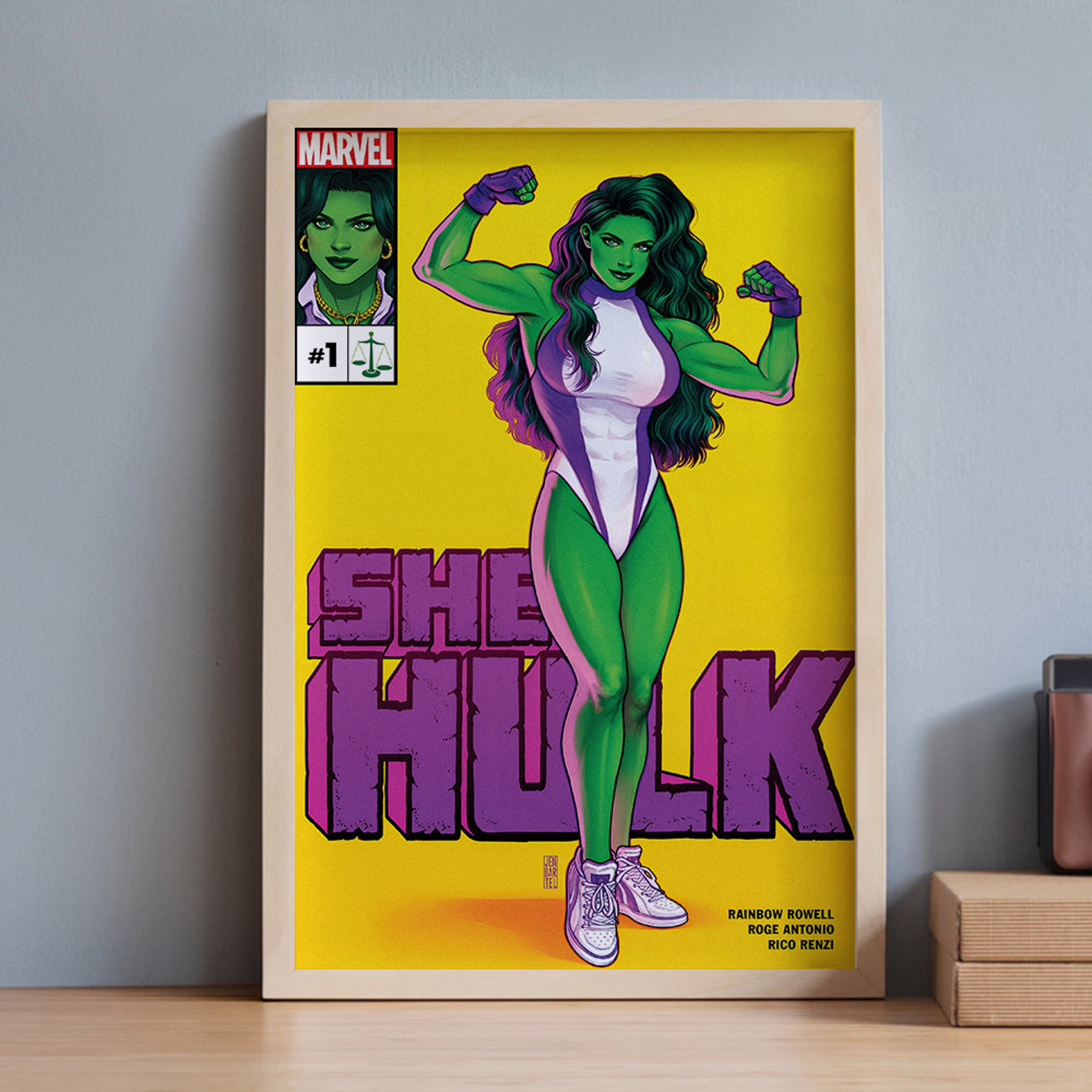 Poster She Hulk Spider Man Iron Man Poster Pinup Comic Marvel Mcu High
