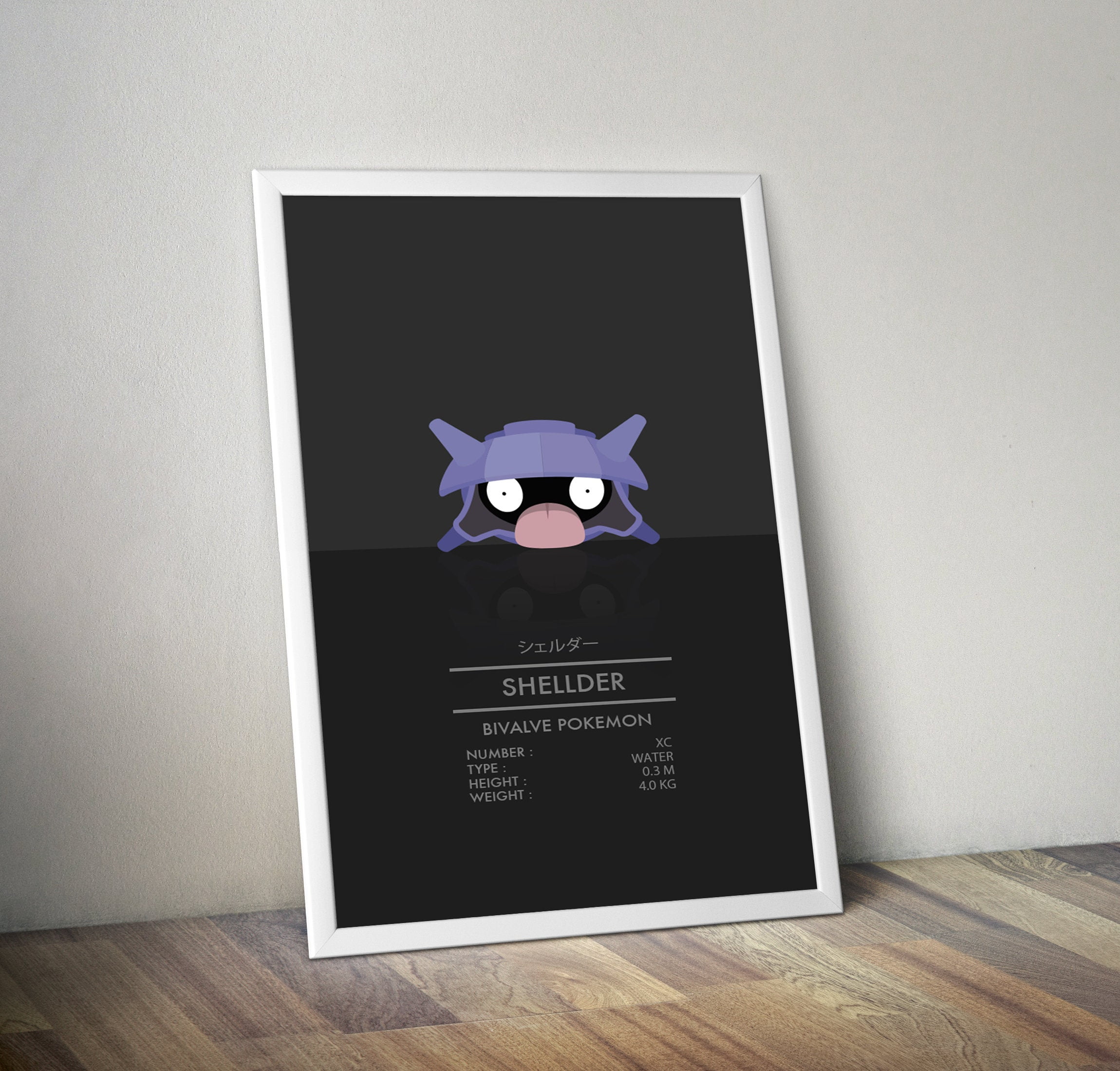 POSTER Shellder Pokemon Poster Pokemon Decor Pokemon Wall Art Pokemon ...