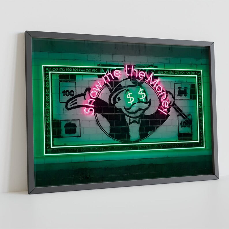 POSTER Show me the money, motivational poster, inspirational wall art ...