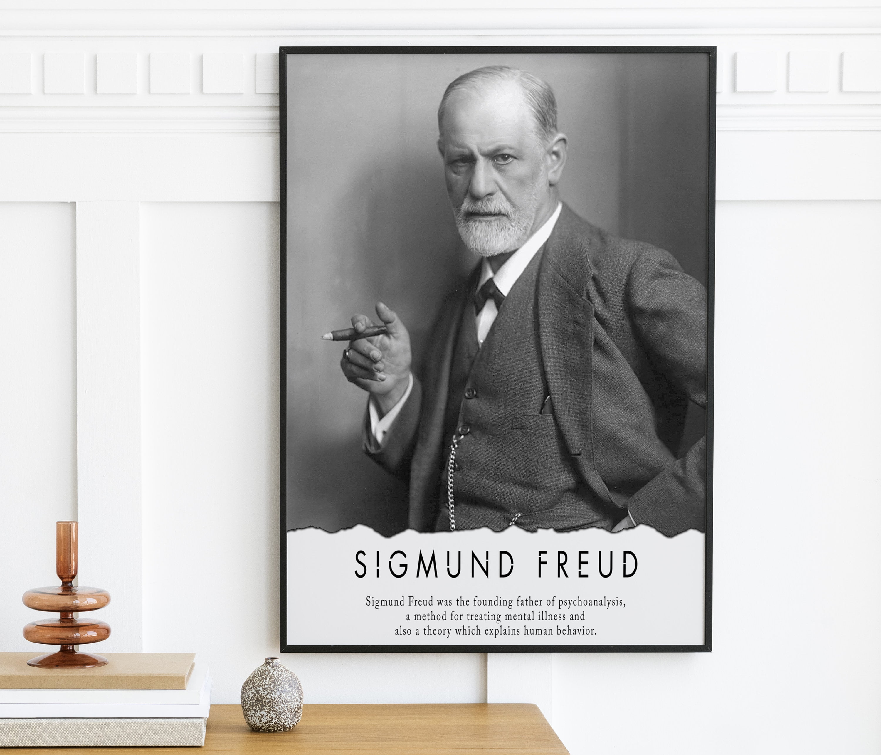 POSTER Sigmund Freud Art Print - Original Design Photo Poster Gift Wall ...