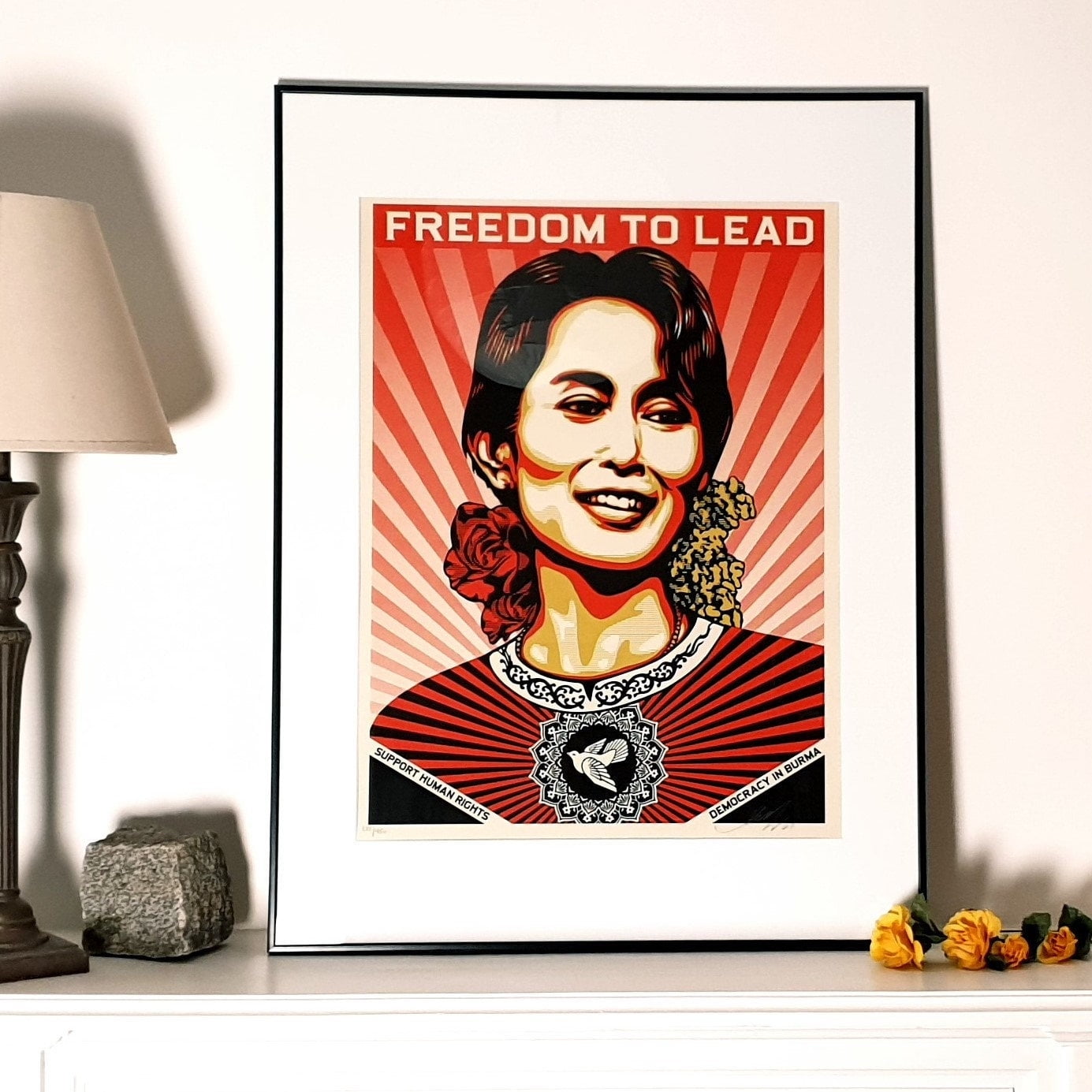 POSTER Signed Screen Print - Aung San Suu Kyi - Freedom To Lead ...