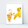 POSTER Simba and Nala Printable The Lion King Watercolor Lion King ...
