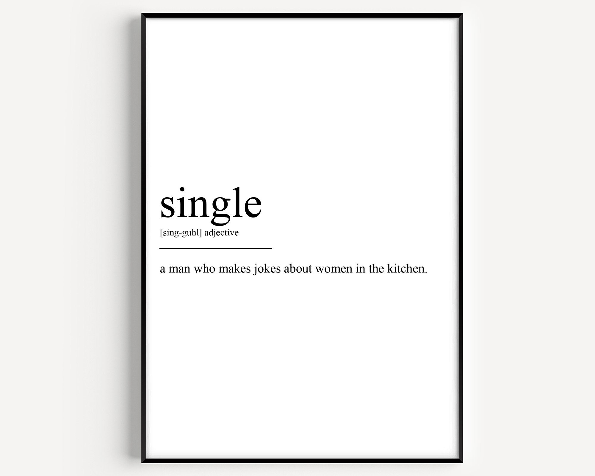 POSTER Single Definition Print-UNFRAMED - Walmart.com