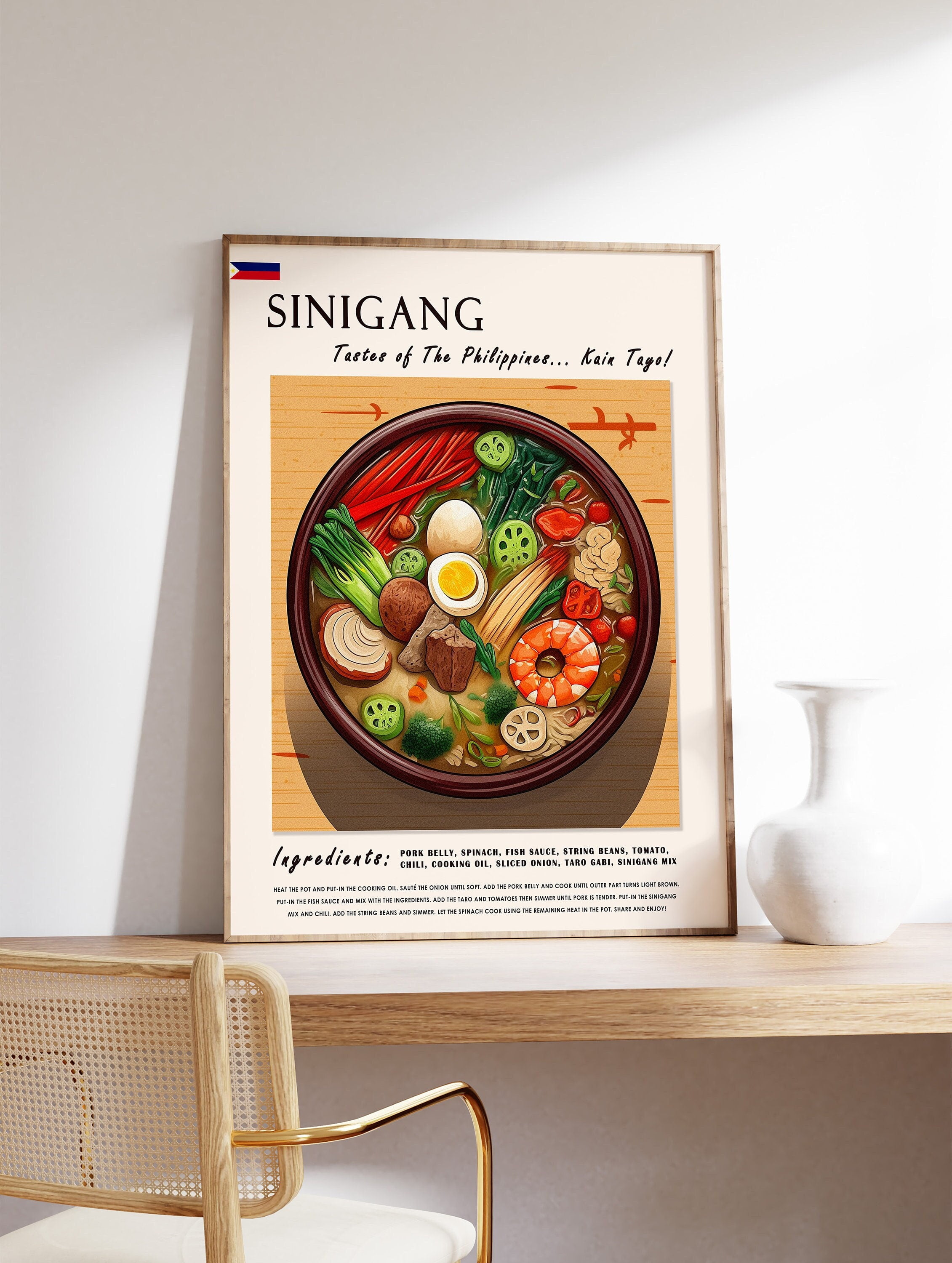 POSTER Sinigang Filipino Food Poster, Filipino Food Print, Philippines ...