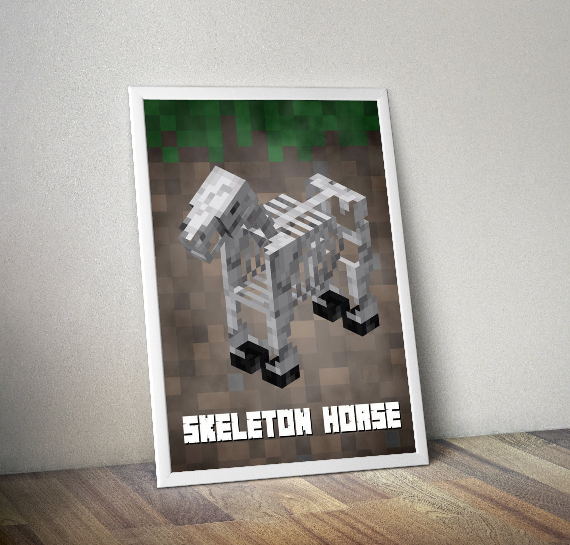 POSTER Skeleton Horse Minecraft,Minecraft Poster,Gamer Gift,Home Decor ...