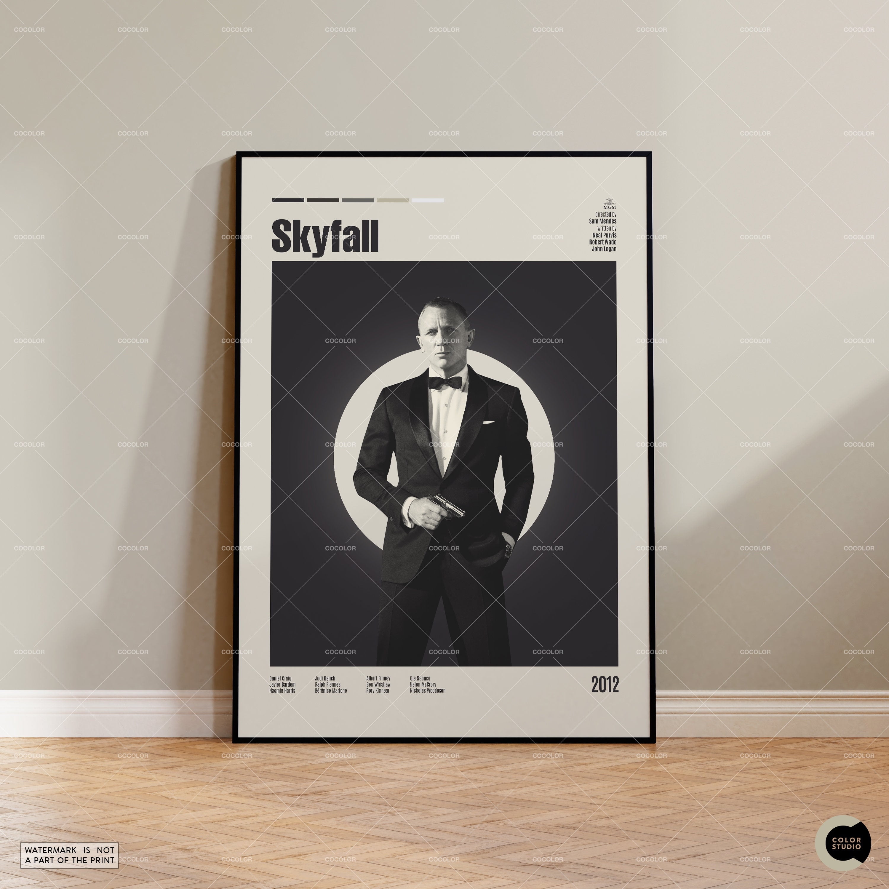 POSTER Skyfall, Daniel Craig, Retro Movie Poster, Midcentury Modern, Retro Tv Show Poster ...