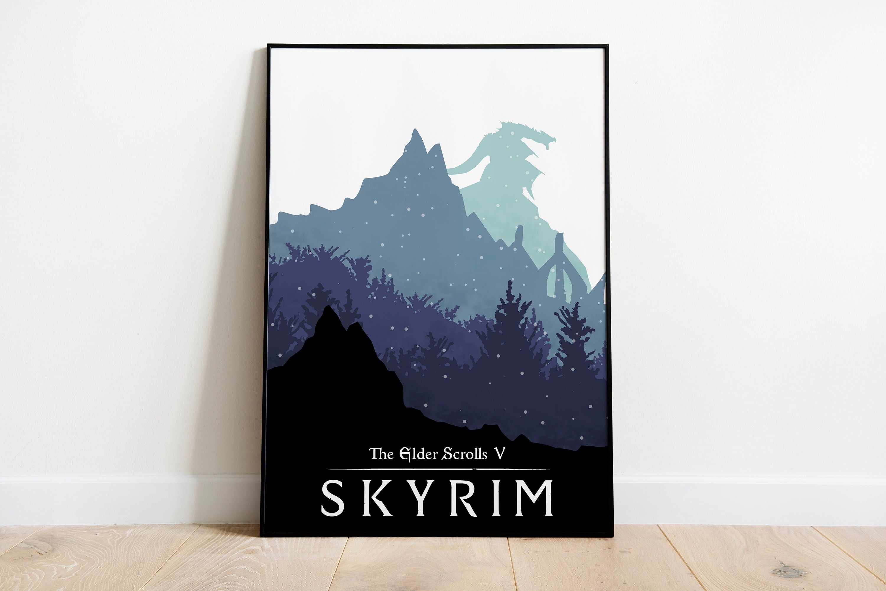 POSTER Skyrim Poster Print, The Elder Scrolls, Video Game Poster, Video ...