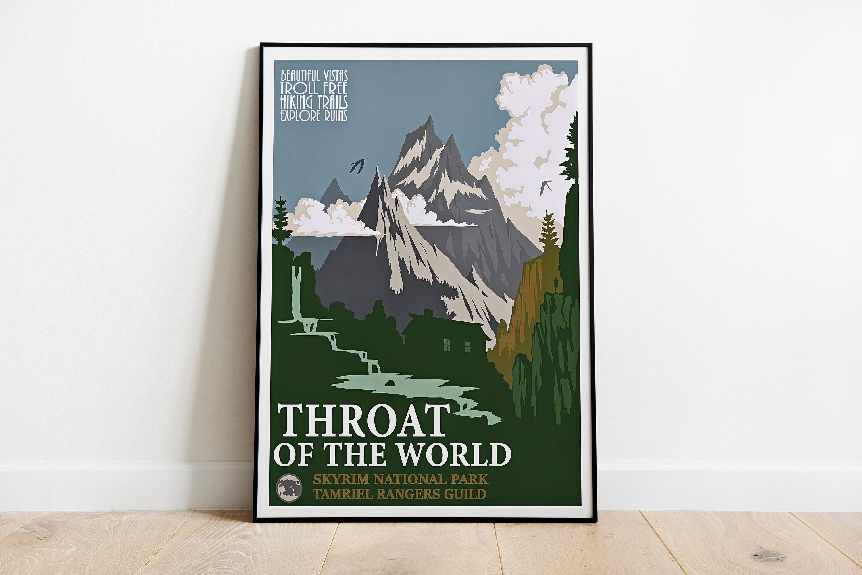 POSTER Skyrim Poster | Skyrim Minimalist Wall Art | Skyrim Travel ...