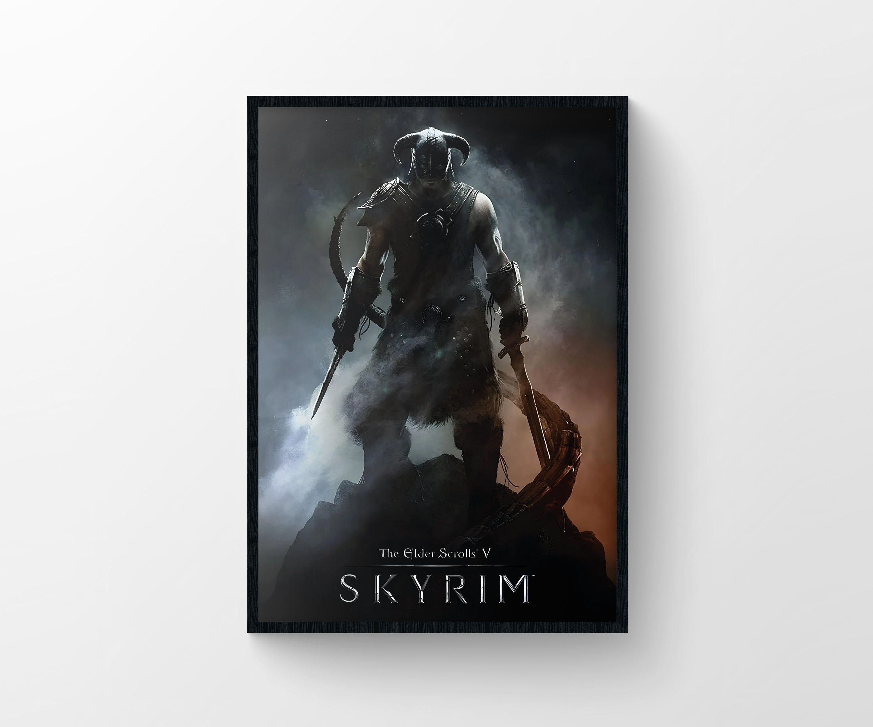 POSTER Skyrim Video Game Poster, Epic Fantasy Adventure, Dragonborn ...