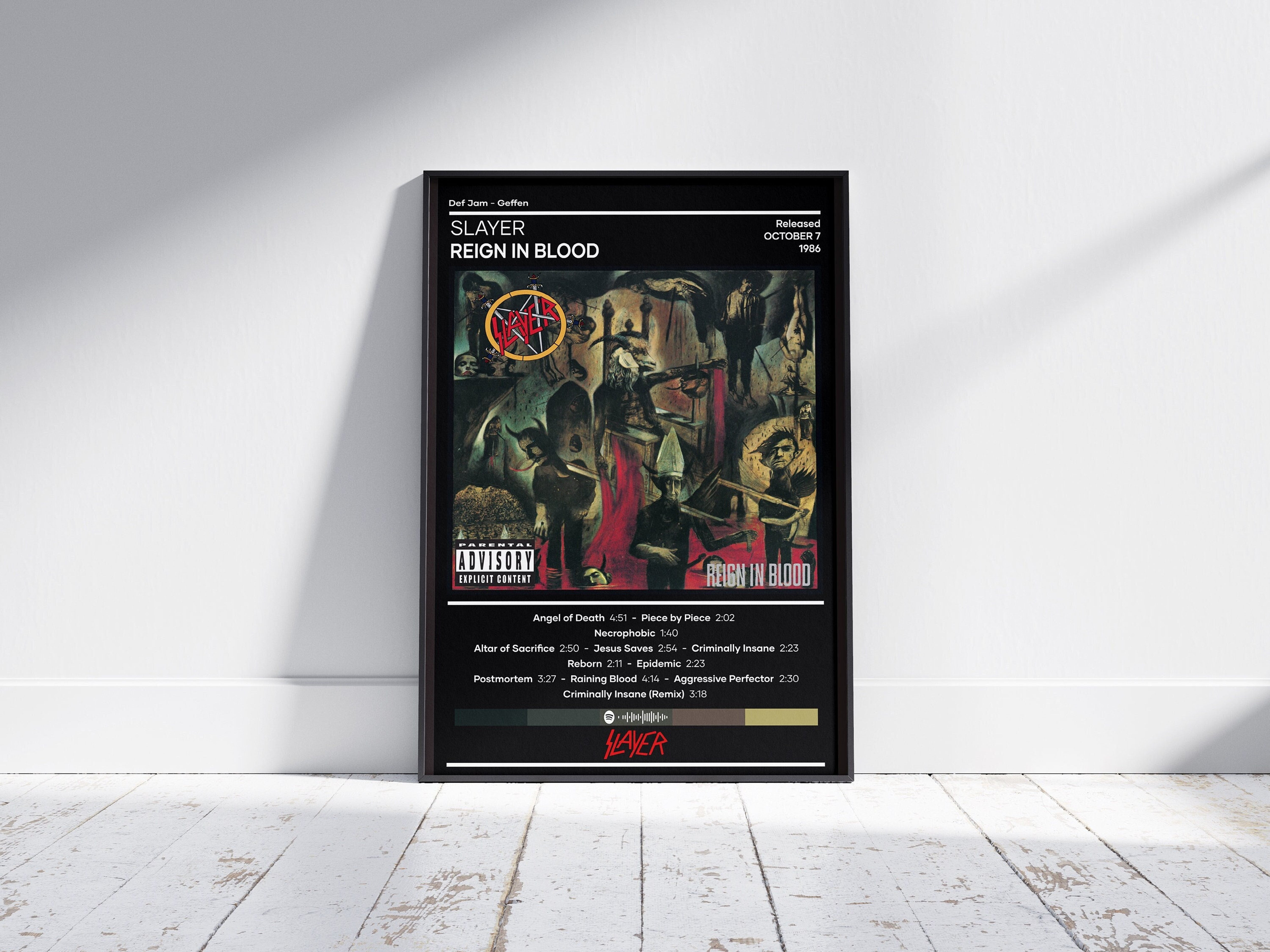 POSTER Slayer Poster | Reign in Blood Poster | Metal Music Poster ...
