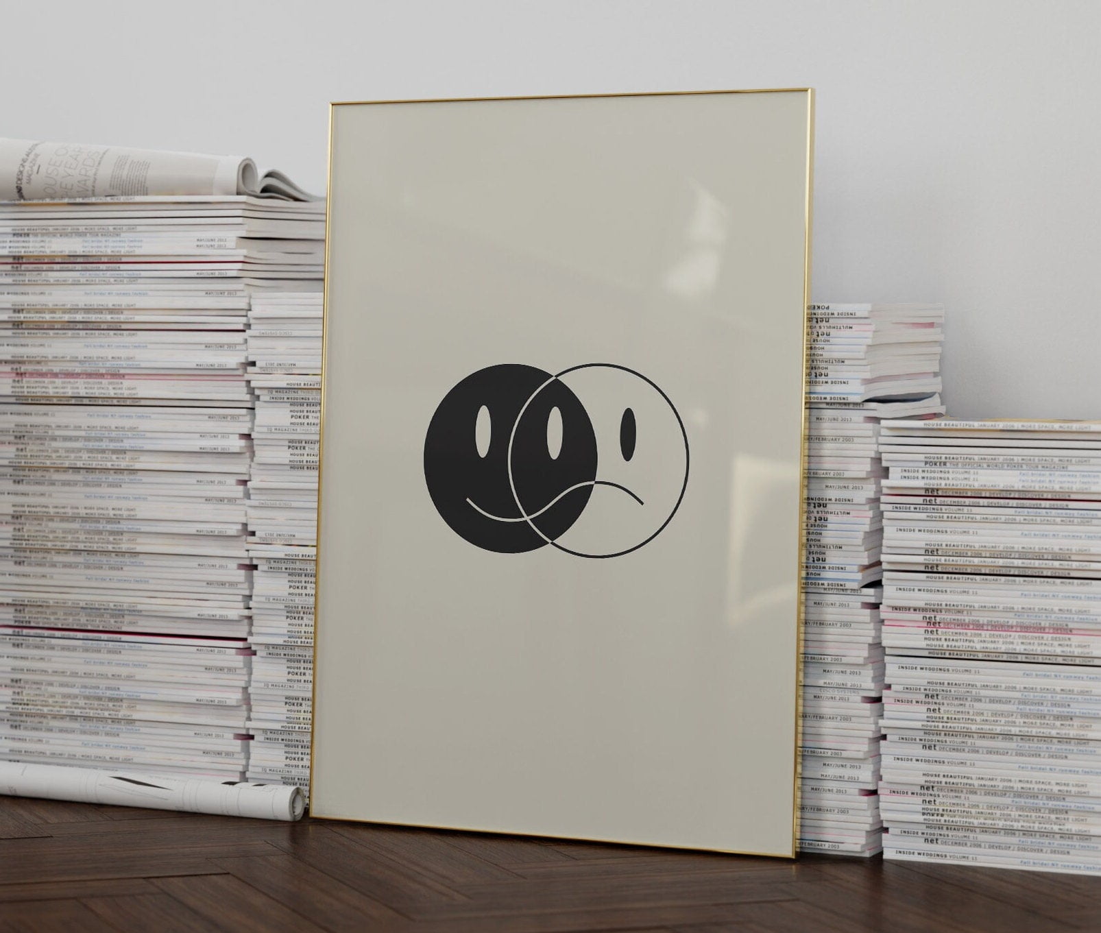 POSTER Smiley Poster Smiley Face Art Print Trendy Wall Art Funky Prints ...