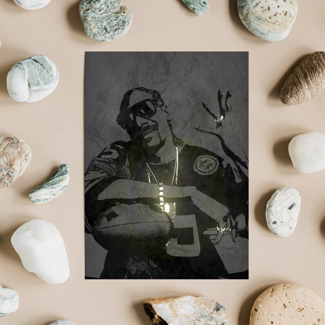 POSTER Snoop Dogg Poster | Snoop Dogg | Negative Space | Neon Effect ...