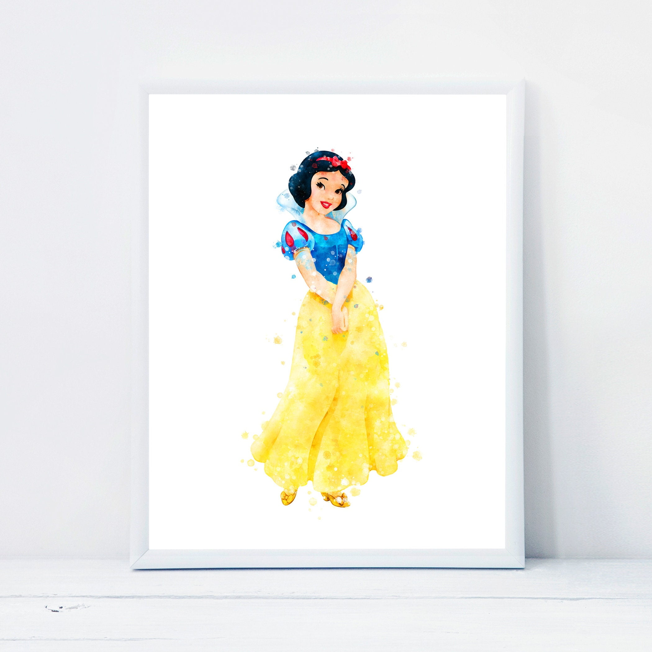 POSTER Snow White Princess Watercolor Poster Snow White Print Nursery ...