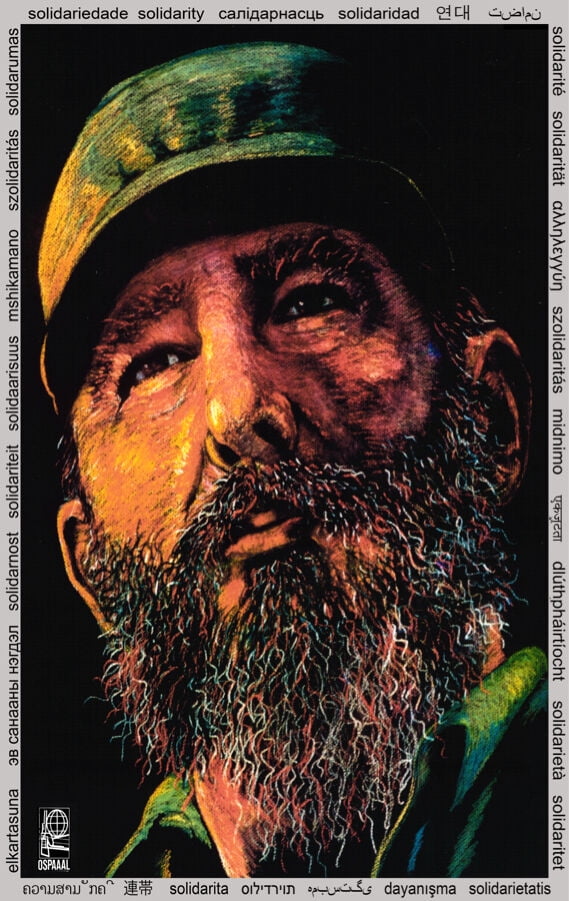 POSTER Solidarity POSTER Quality print.Fidel Castro.Political decor art ...