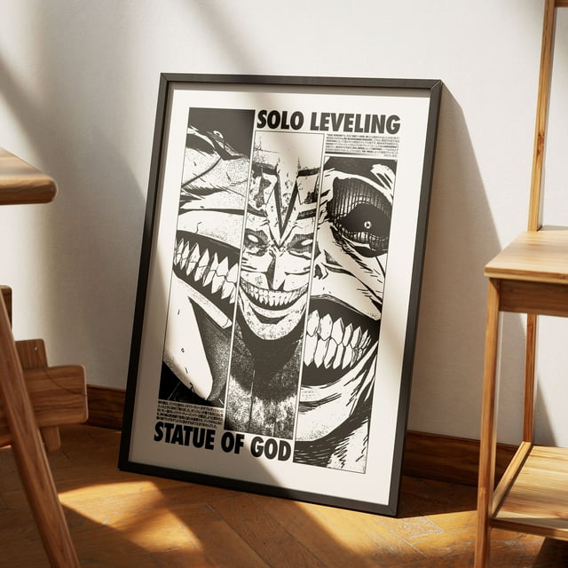 POSTER Solo Leveling Art - Poster Statue of God Print - Manga Art Print ...