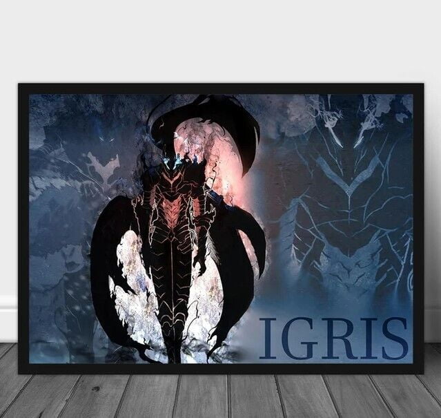 POSTER Solo Leveling Poster Art, Arise Igris Blood Red Commander Poster ...