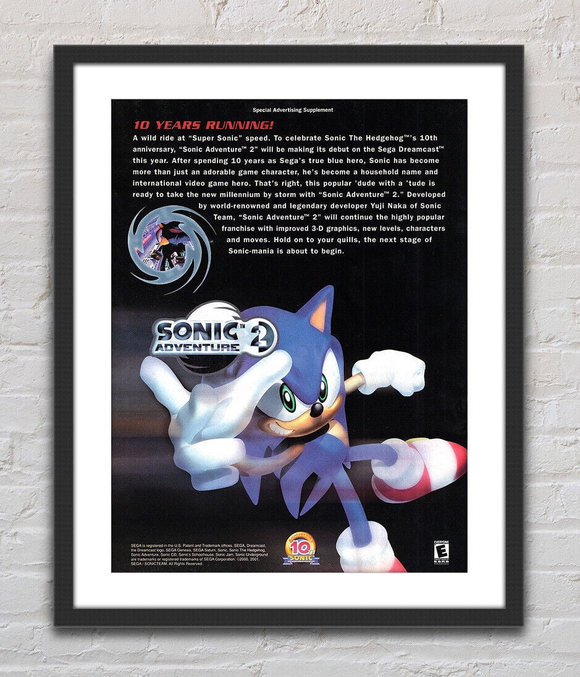 POSTER Sonic Adventure 2 Sega Dreamcast Poster-8x12-UNFRAMED - Walmart.com
