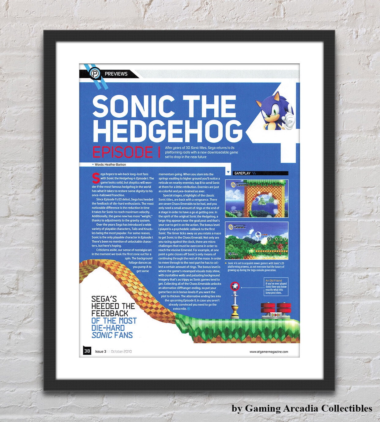 POSTER Sonic The Hedgehog 4 PS3 XBOX 360 Wii Poster-12x18-UNFRAMED ...