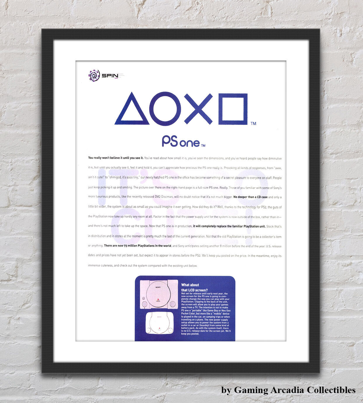 POSTER Sony PS One PSX Console System Poster-12x18-UNFRAMED - Walmart.com