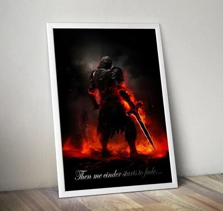 POSTER Soul of Cinder | The Red Knight | Dark Souls 3 | Gaming Poster ...